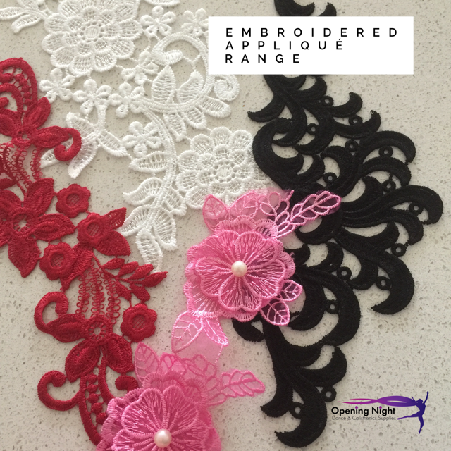 Embroidered Applique and Motifs – Opening Night Supplies